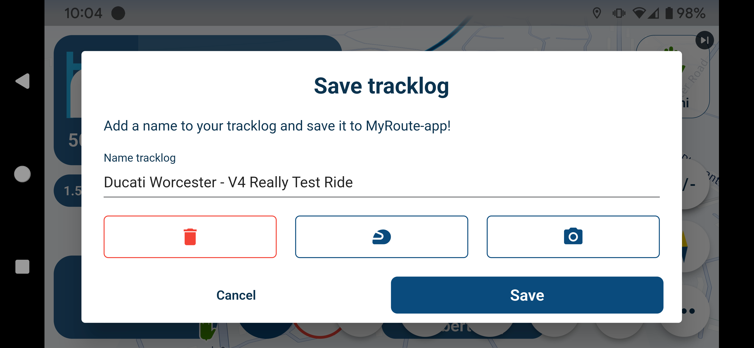 Android - Save Tracklog Photo Grey Screen | MRA Community Forum